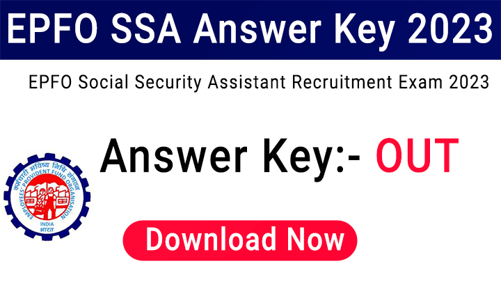 EPFO SSA Answer Key 2023 Download Link recruitment.nta.nic.in