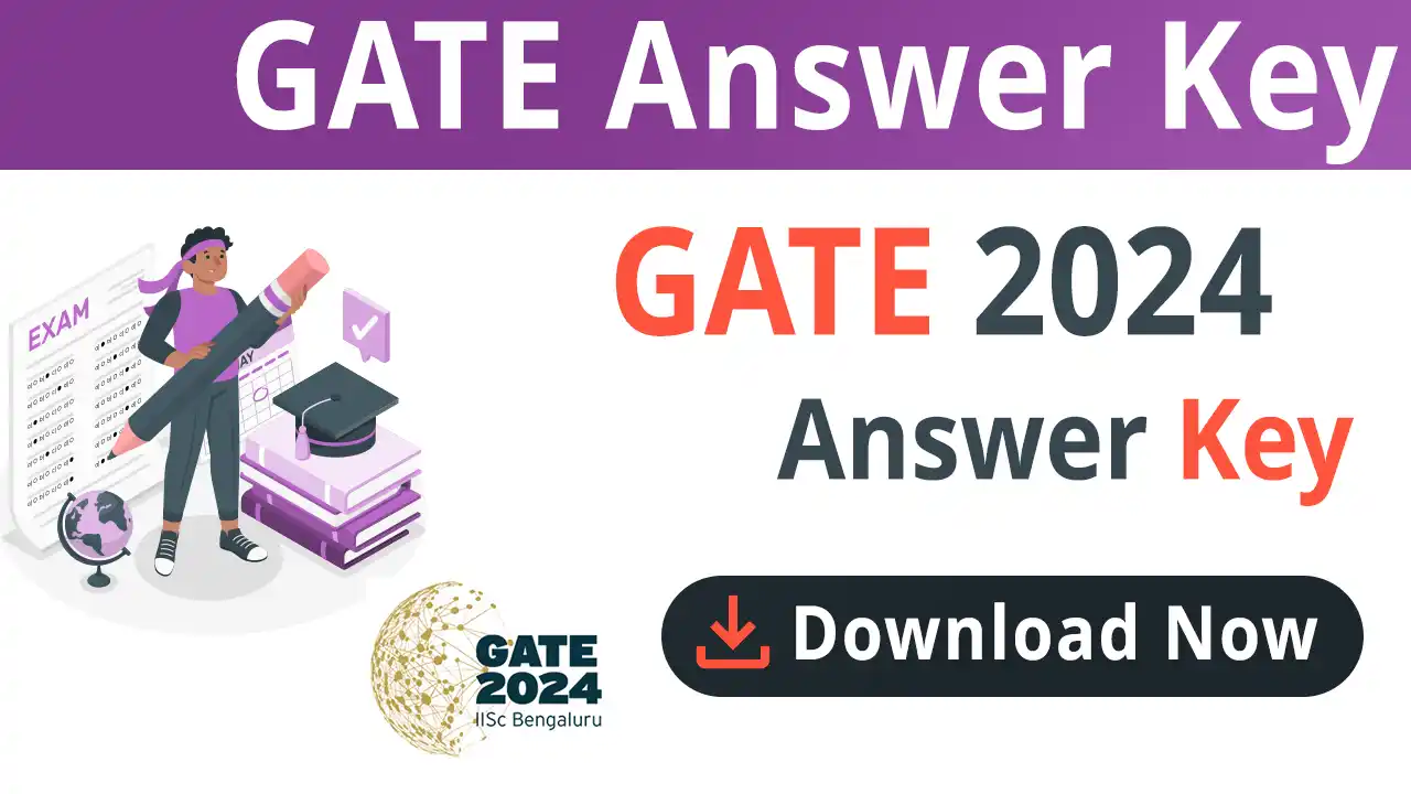 GATE Answer Key 2024 Download Link gate2024.iisc.ac.in