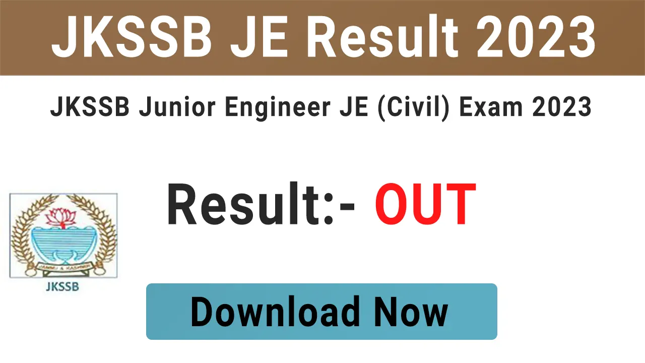 JKSSB JE Result 2023 Civil PDF Download Link jkssb.nic.in