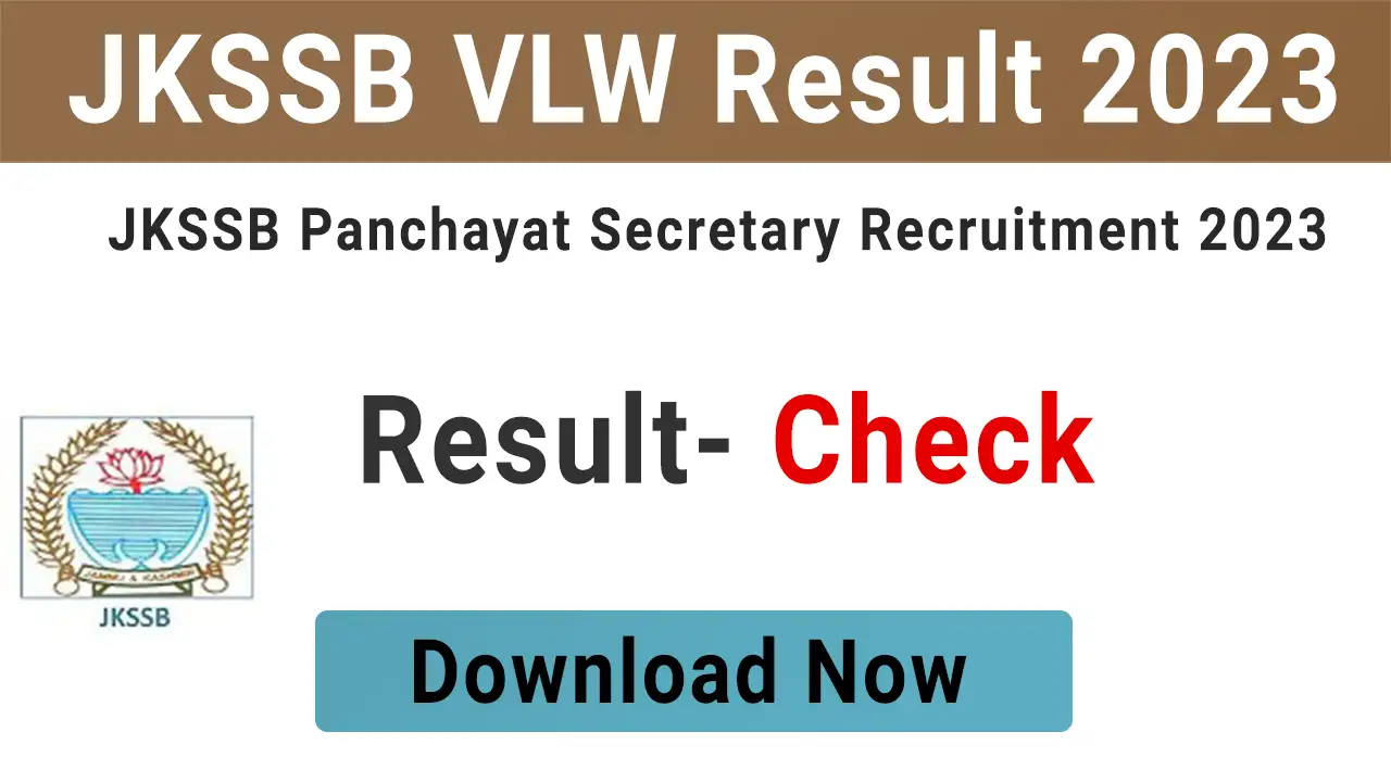 JKSSB VLW Result 2023 Panchayat Secretary Download Link