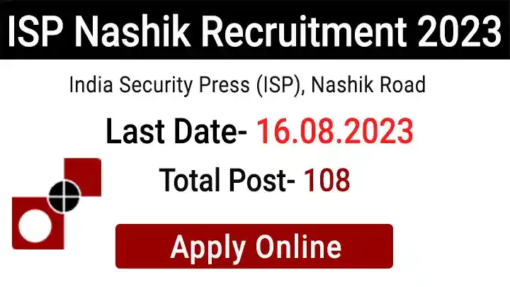 ISP Nashik Recruitment 2023 Apply Online For Junior Technician
