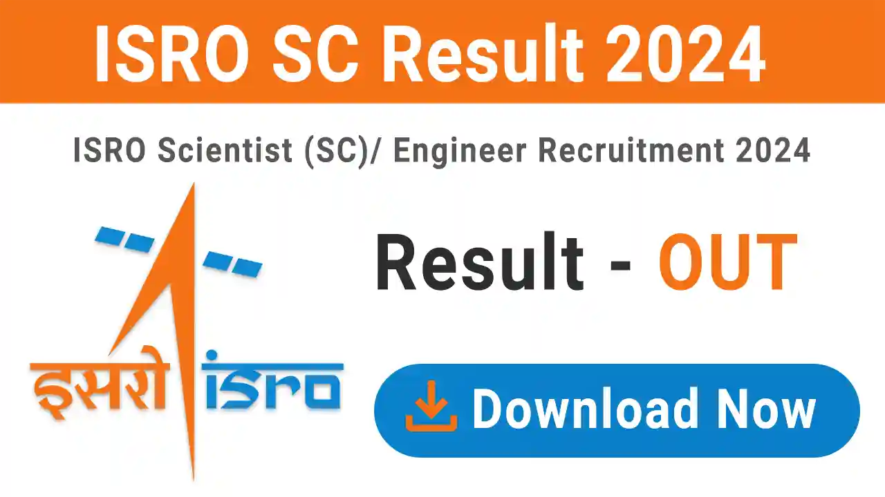 ISRO SC Result 2024 Cut Off Download Scientist/ Engineer