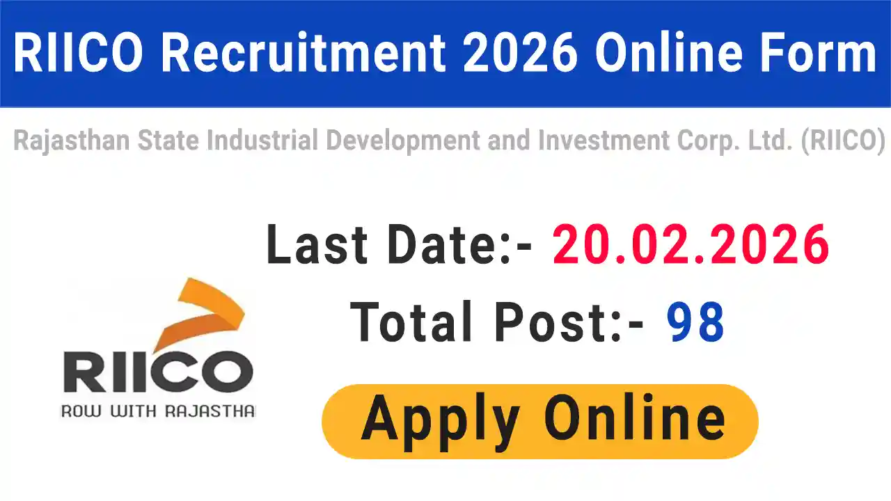 RIICO Recruitment 2026 Apply Online, Notification