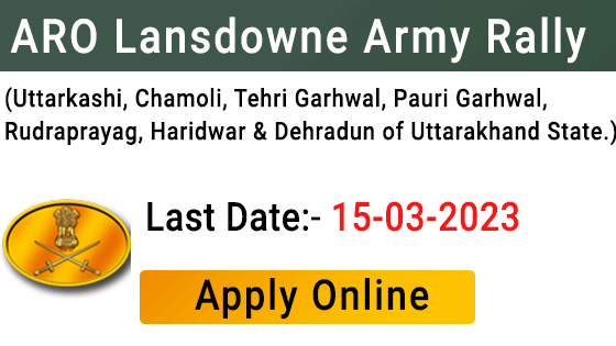 ARO Lansdowne Indian Army Agniveer Recruitment Rally 2023